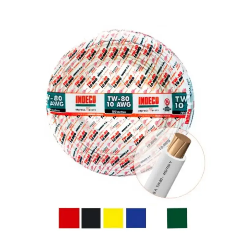 CABLE TW-80 450/750V 10 AWG INDECO - Q&R CORPORAC